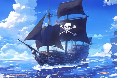 海盗船背景插图