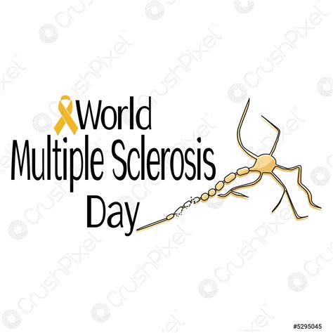 Día Mundial De La Esclerosis Múltiple Representación Vector De Stock