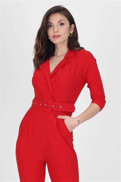 MıRNaV BuTiK Kadın Kemerli Yeni Sezon Likralı Cepli Tulum Fiyatı Yorumları Trendyol