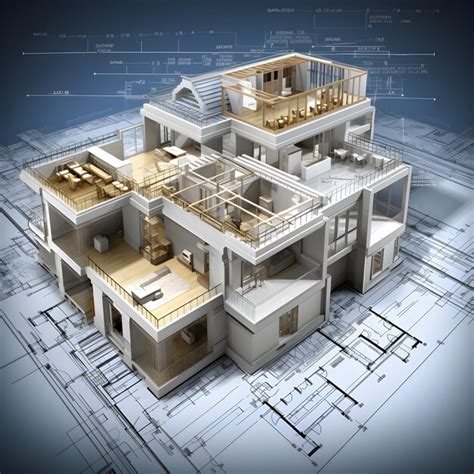 Proyecto Arquitectónico Detallado Para Un Proyecto De Edificio Residencial Imagen Premium