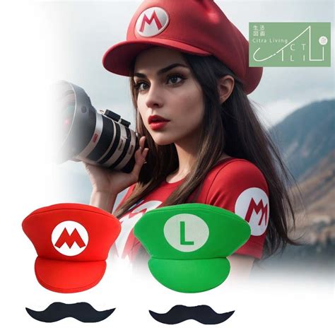 Jual Topi Anime Permainan Super Mario Hat Cap Topi Dan Janggut Super Mario Luigi Bros