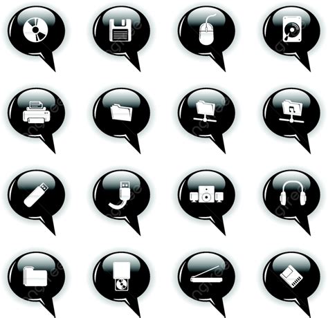 Tech Symbols Vector Png Images Tech Bubble Design Black Symbol Clean Symbol Icon Png Image