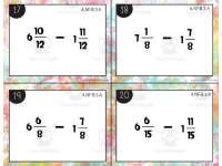 Adding Subtracting Fractions Mixed Numbers Task Cards By Teach Simple