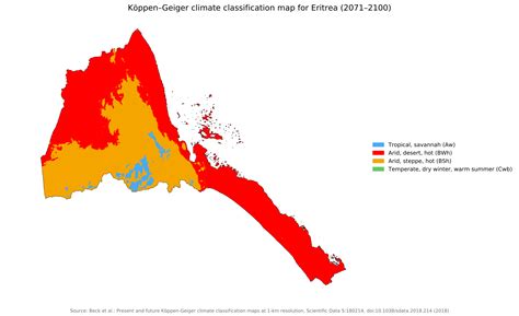 Köppengeiger Climate Classification Map For Eritrea 2071 2100 Map