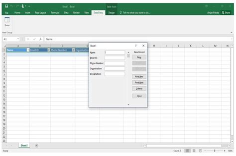 How Can I Make A Form In Microsoft Excel Techyv