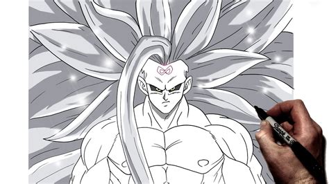 How To Draw Goku Ssj Infinity Step By Step Dragon Ball Youtube