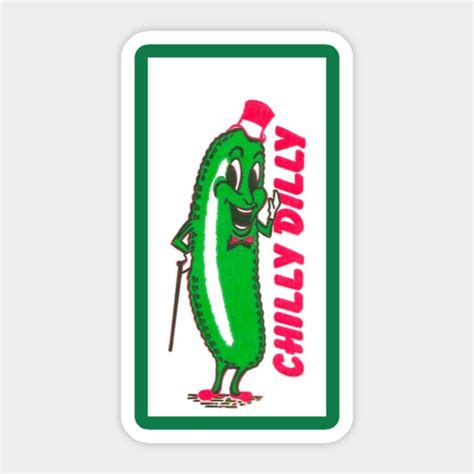 Vintage Chilly Dilly Drive In Movie Pickle Treat Chilly Dilly Sticker Teepublic
