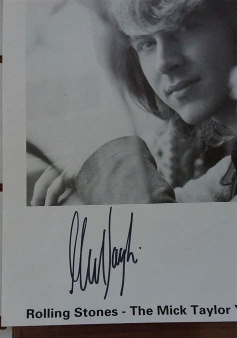 Rolling Stones Autographe Originalphoto De Mick Taylor Kaufen Auf