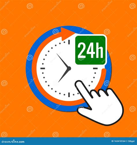 24 Hours Icon Constant Service Concept Stock Vector Illustration Of