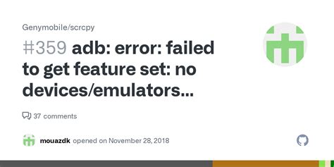 Adb Error Failed To Get Feature Set No Devices Emulators Found