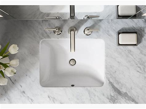 Kohler Caxton® Rectangle Under Mount Bathroom Sink With Overflow Rectangular Sink Bathroom