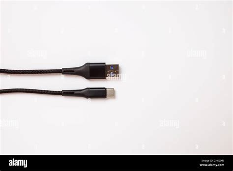 USB Type C And USB 3 0 Closeup On White Background Macro Stock Photo Alamy