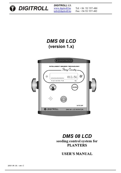 Digitroll Dms 08 Lcd User Manual Pdf Download Manualslib