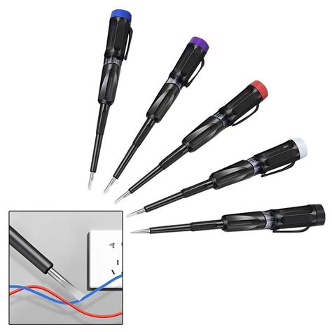 Dual Purpose Line Detector Chrome Vanadium Steel Circuit Tester Pen For Dual Purpose Line Detector Chrome Vanadium Steel Circuit Tester Pen For