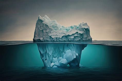 Premium Ai Image Iceberg Illustration Inside The Ocean Deep Web Concept Generative Ai