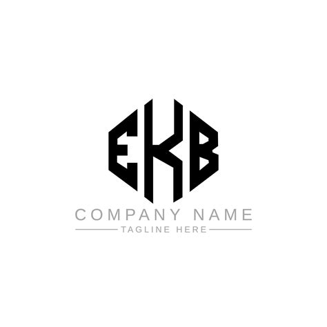 Diseño De Logotipo De Letra Ekb Con Forma De Polígono Diseño De Logotipo En Forma De Cubo Y