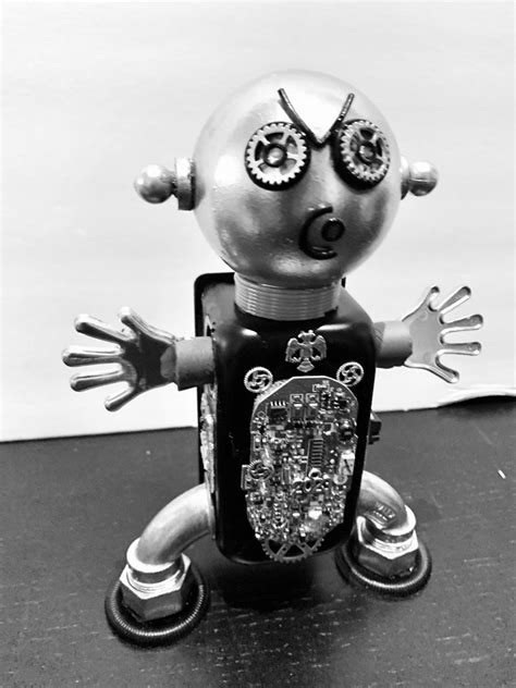Konrad Assemblage Art Robot Made From Found Objects Etsy