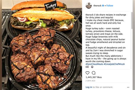 14 Cheat Meals From Dwayne The Rock Johnson