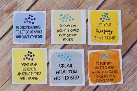 Positive Message Motivational Cards Set 3 Inspirational Etsy