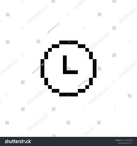 Pixelated Clock Icon Photos Images And Pictures Shutterstock