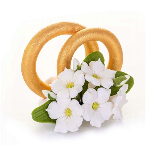 Figurka cukrowa na tort weselny ślub Obrączki Allegro pl