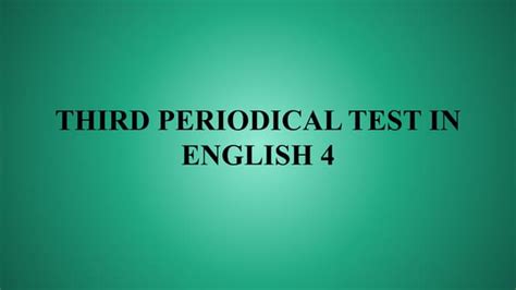 3rd Pt All Subjects Pptxperiodical Tests Pptx