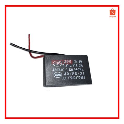 Square Capacitor Electric Fan Capacitor 20uf 450v Shopee Philippines