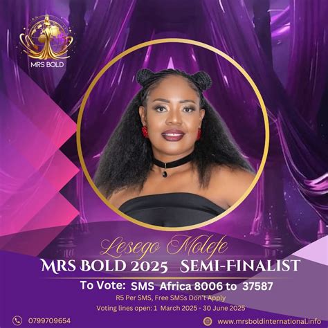 Breaking News Lesego Molefe Shines As Mrs Bold 2025 Semi Finalist Sechaba Times