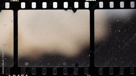 Vintage Super 8mm Film Frame Overlay With Dust Scratches And Classic