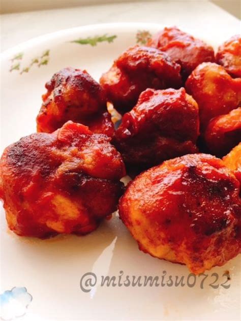 【お弁当に】豚こまボールのケチャップ煮込み Ethnic Recipes Food Meatballs