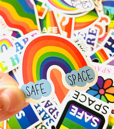 Safe Space Stickers Lgbtq Sticker Pack Gay And Lesbian Pride Etsy
