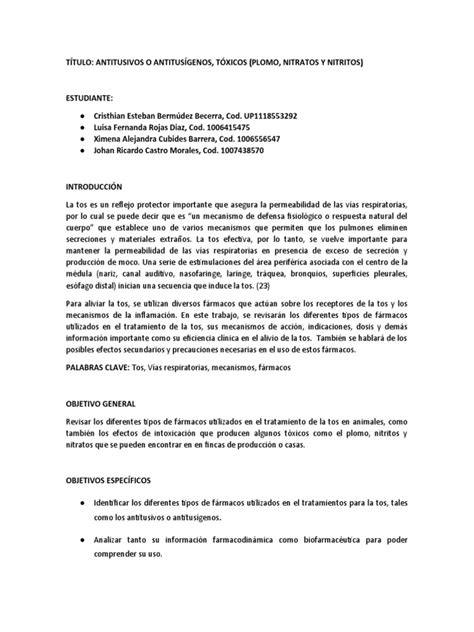 Antitusivos O Antitusigenos Pdf