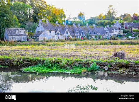 Beautiful Old Village Of Bibury In Cotswold District In Gloucestershire