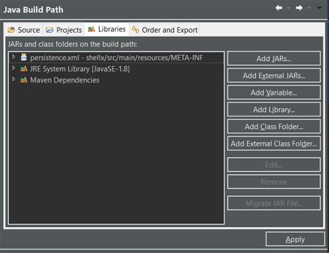 Java Hibernate Configuration File Archive For Required Library