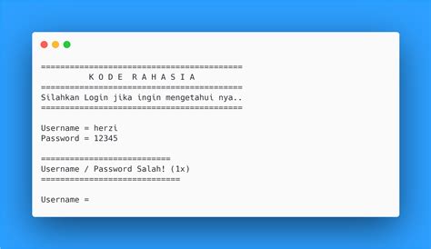 Membuat Logika Login Dengan C Dengan Batas X Kesalahan Gilacoding
