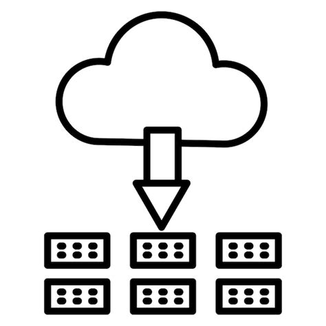 Premium Vector Cloud Distribution Icon