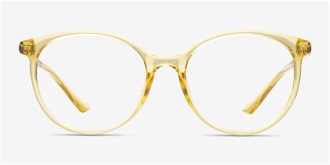 Moonglow Round Clear Yellow Glasses For Women Eyebuydirect