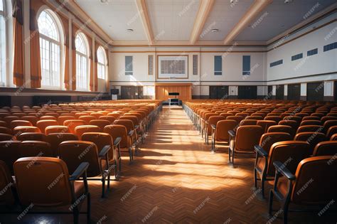 Premium Photo | Empty student auditorium at university at the end of the academic year