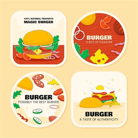Free Vector Burger Template Design