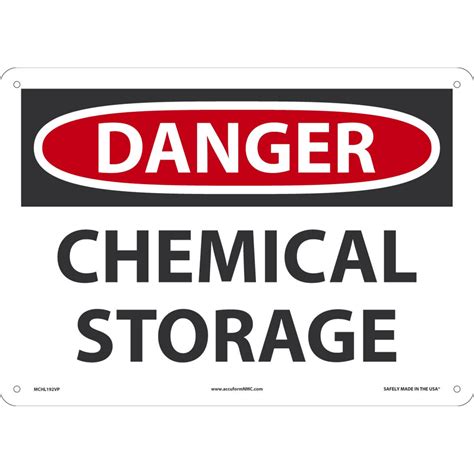 Accuform Nmc Danger Chemical Storage Safety Sign