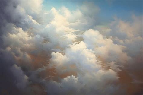 Premium Ai Image Soft White Clouds Drifting Overhead Ai Generative