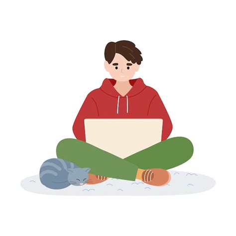 Ilustração Vetorial De Menino Vetor Premium
