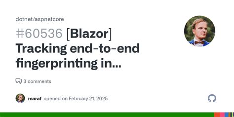 Blazor Tracking End To End Fingerprinting In Standalone Mode Issue