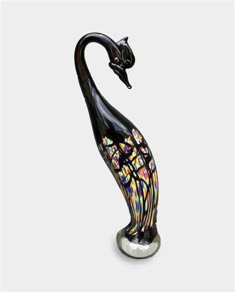 Glass Figurine Murano Style Sitting Flamingo Perfect Birthday T