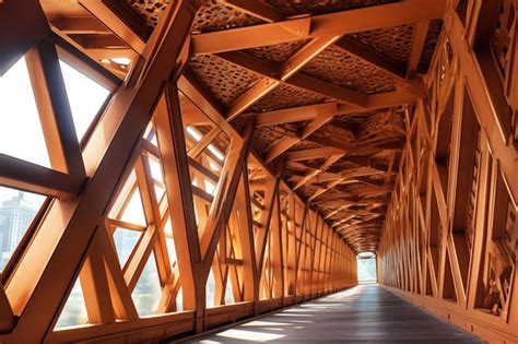Premium Ai Image Architectural Details Of An Innovative Truss Bridge Created With Generative Ai
