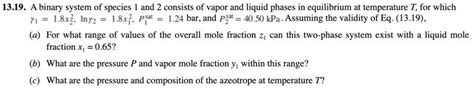 Solved A Binary System Of Species And Consists Of Chegg