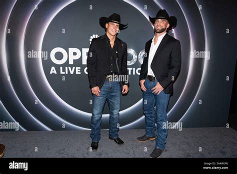 Mark Estes Left And Kaleb Campbell Winterburn Arrive At Opry 100 A Live Celebration On