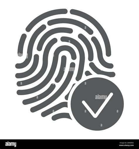Biometrix Glyph Icon Scanner And Biometric Fingerprint Sign Vector Graphics A Solid Pattern