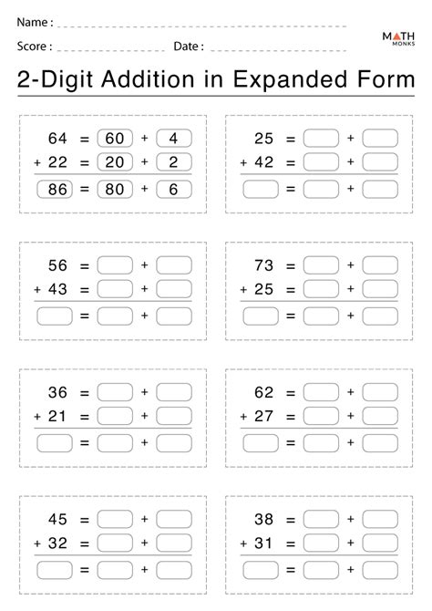Grade 3 Maths Worksheets Addition 3 5 Addition Using Expanded Form