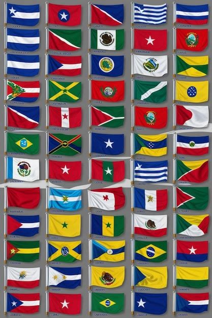 Una colección de banderas que dicen los Estados Unidos de América